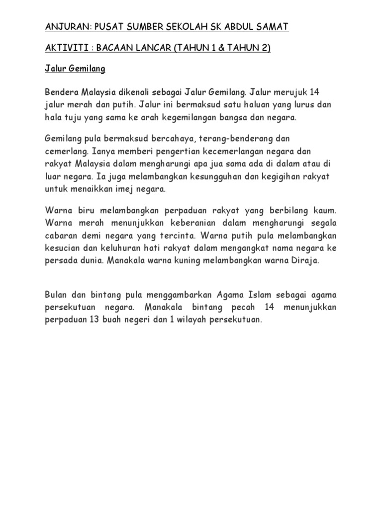 Teks Bacaan Lancar Dan Baca Berita | PDF | Perjalanan