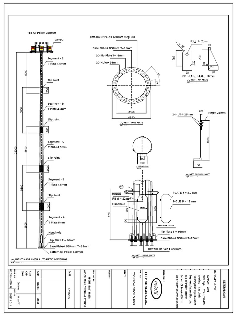 H-25 High Mast Automatic Lowering | PDF | Equipment | Machines