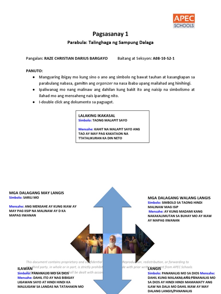 FIL10 Q1 - Worksheet - Pagsasanay 1 | PDF