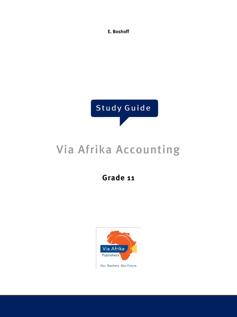 Via Afrika Accounting Gr11 Study Guide-1 | PDF | Book Value | Depreciation