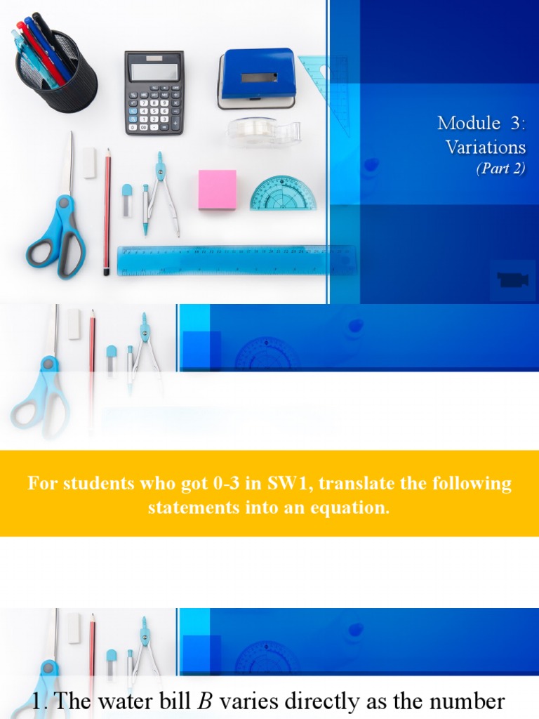 G9 MODULE 3 Lesson 1 (Part 2) | PDF | Equations | Variable (Mathematics)