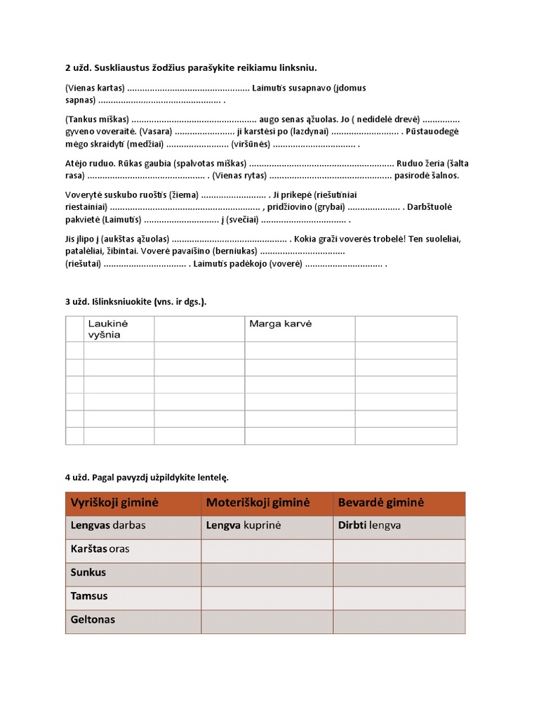 Namu Darbai 5 C | PDF