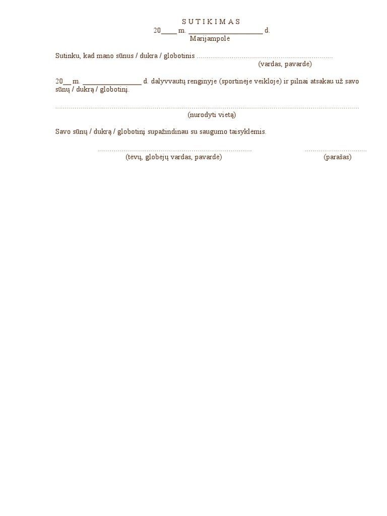 Tevu Sutikimas | PDF