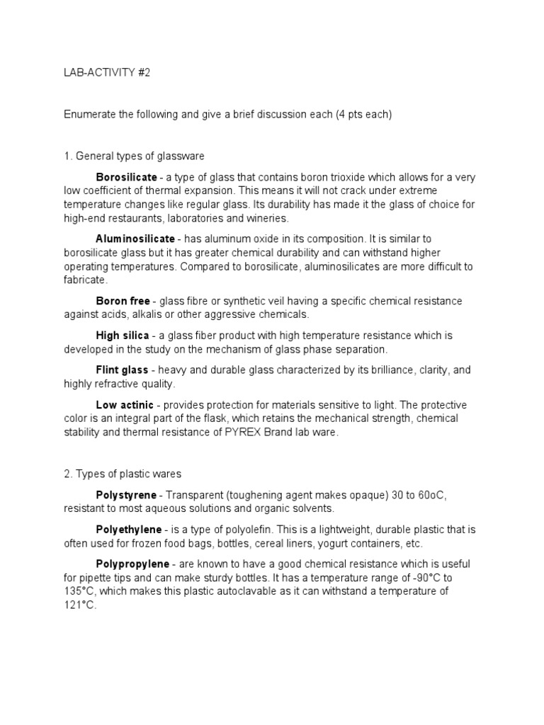 Lab Activity #2 | PDF | Glasses | Weighing Scale