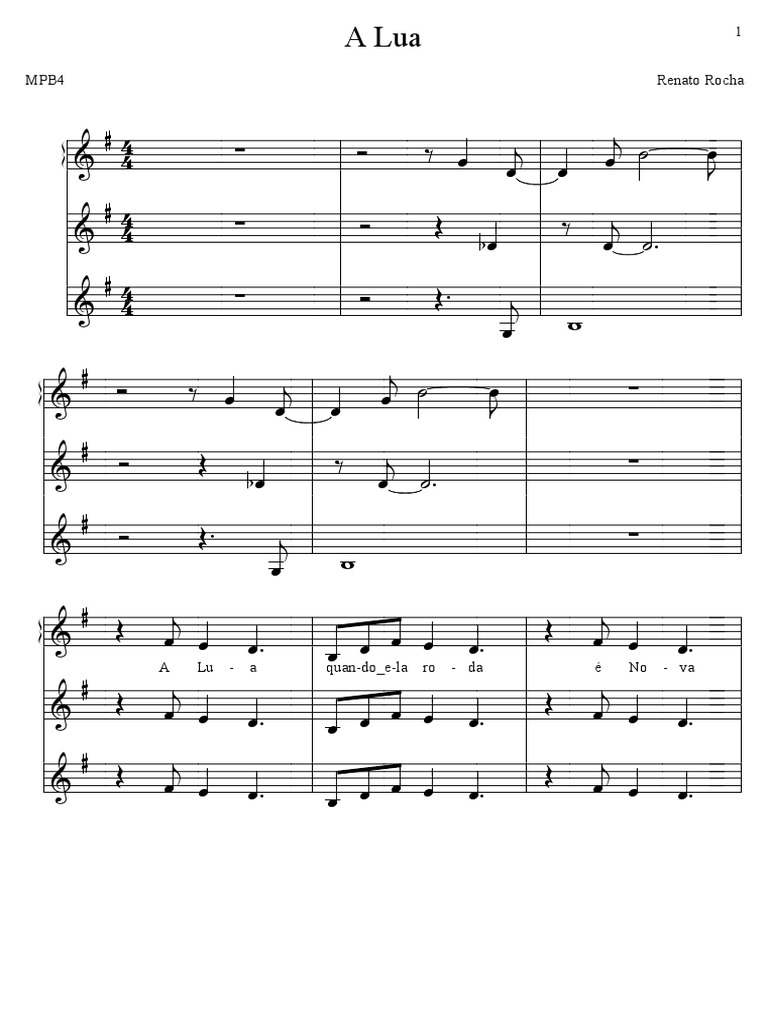 A Lua Renato Rocha MPB4 | PDF