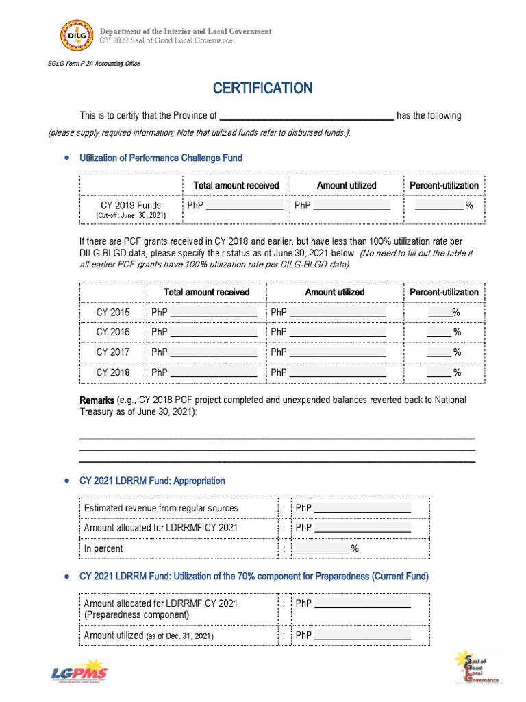 Form 2A-2N - Certifications - Prov | PDF