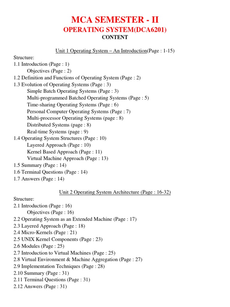 DCA6201 Operating System (All Units) PDF | PDF | Operating System ... DCA6201 Operating System (All Units) PDF | PDF | Operating System ...