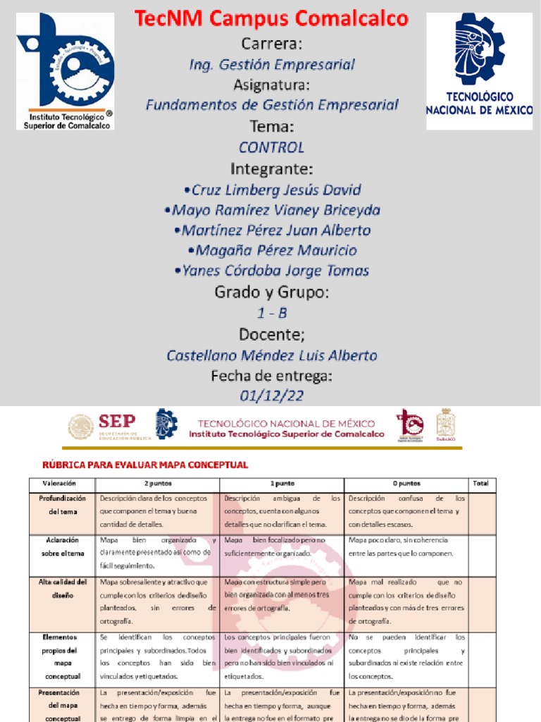 Concepto de Control Es El Proceso Que Consiste en Supervisar Las ...