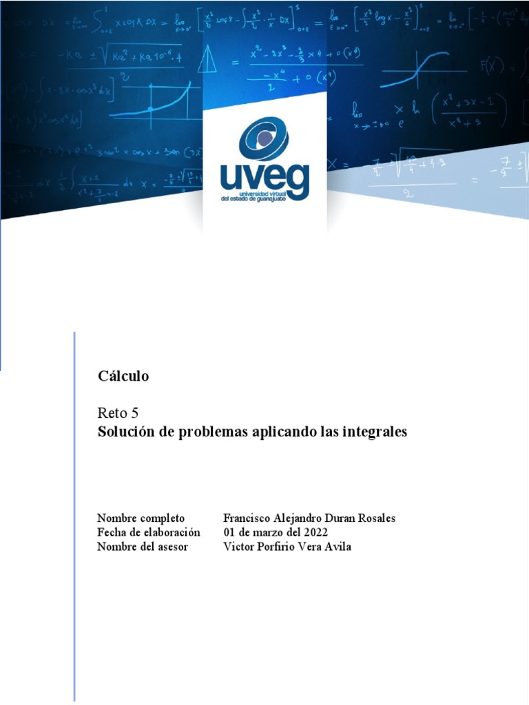 Solución de problemas con integrales | PDF | Integral | Análisis matemático