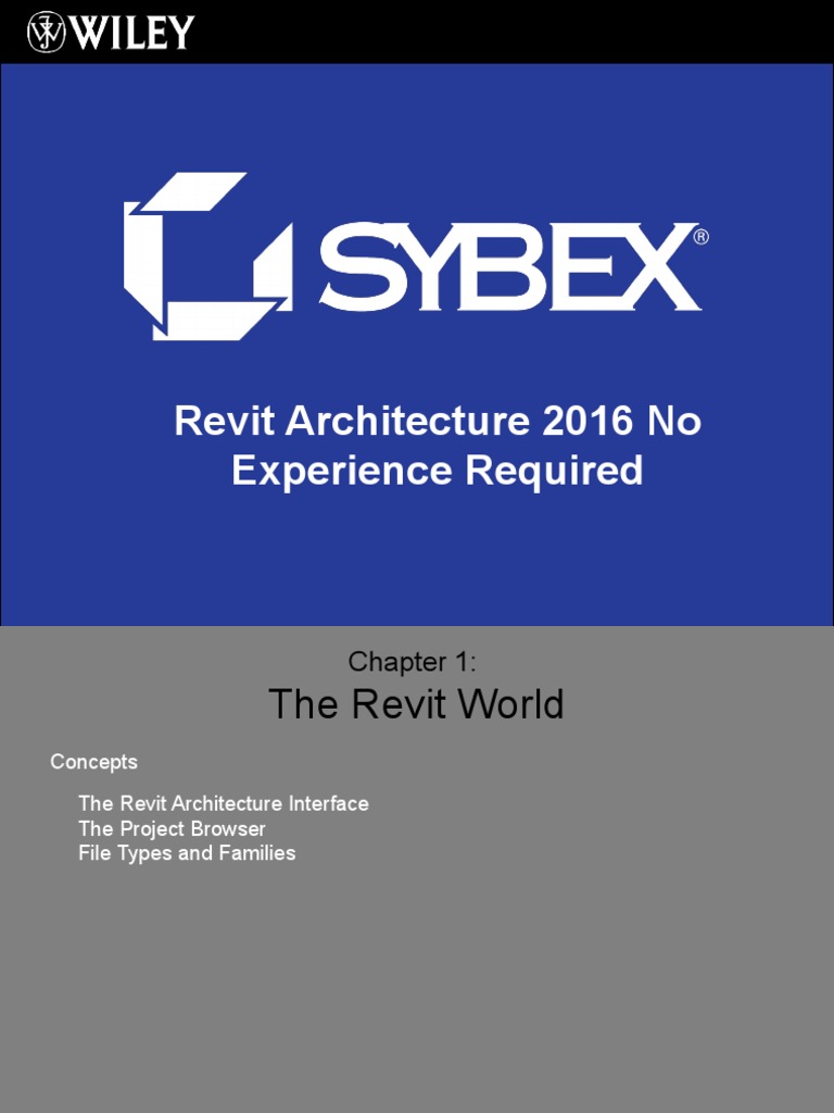 Revit Architecture 2016 NER Ch-1 | PDF | Autodesk Revit | System Software