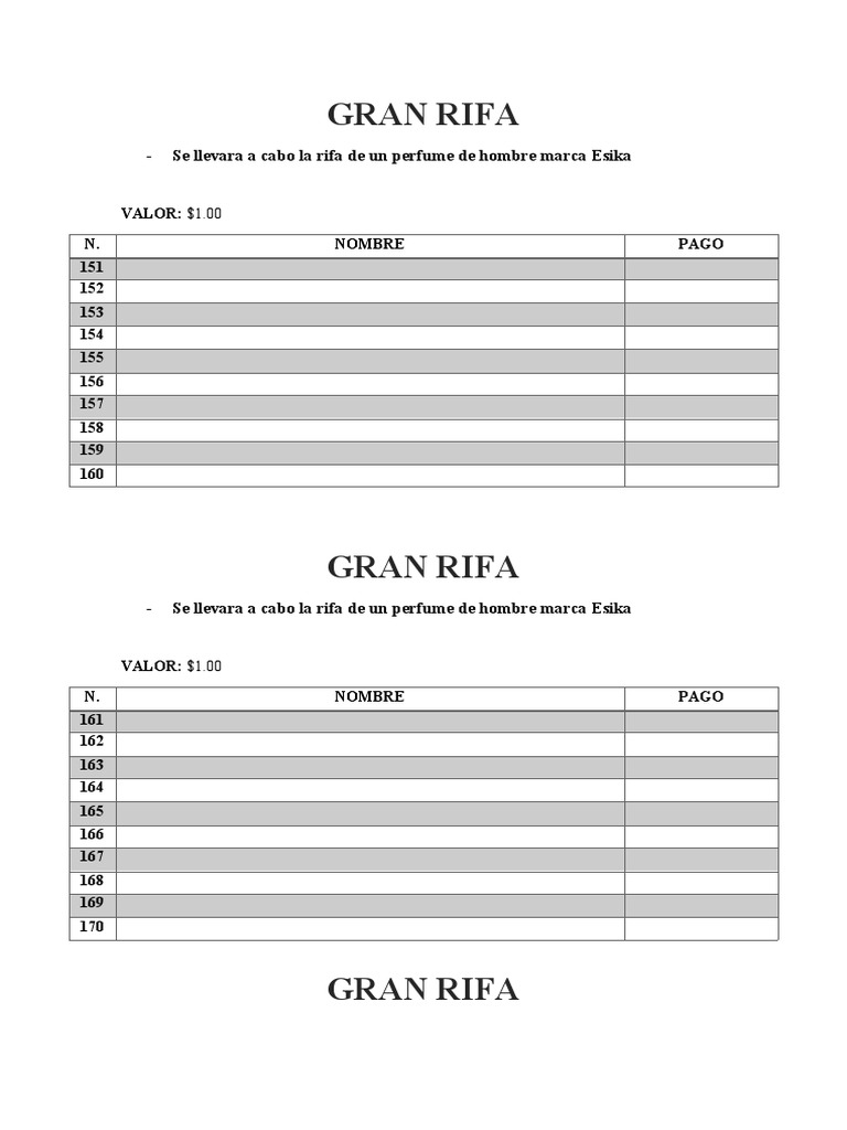 Gran Rifa | PDF