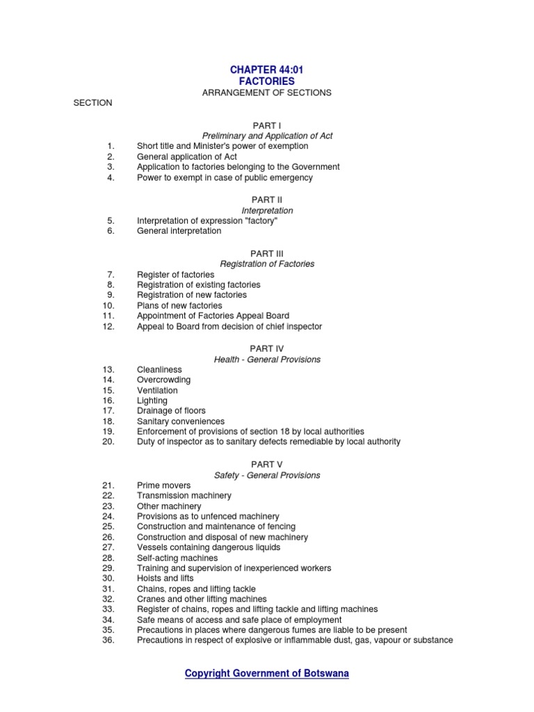 Factories Act | PDF | Elevator | Engines