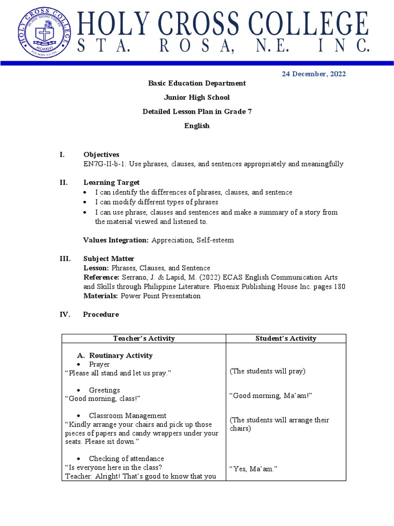 Phrases Clauses and Sentence | PDF | Verb | Phrase