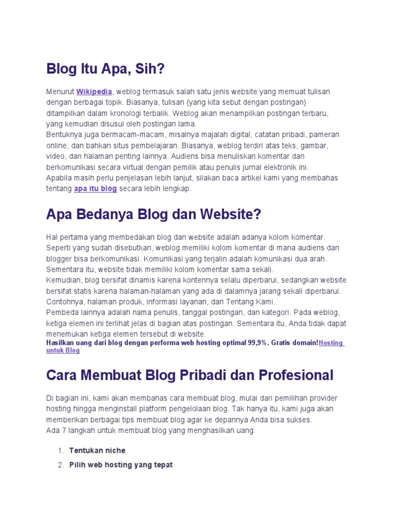Blog Itu Apa | PDF