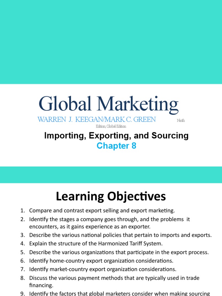Chp8 Importing, Exporting, and Sourcing (Instructor Slide) | PDF | Dumping (Pricing Policy ...