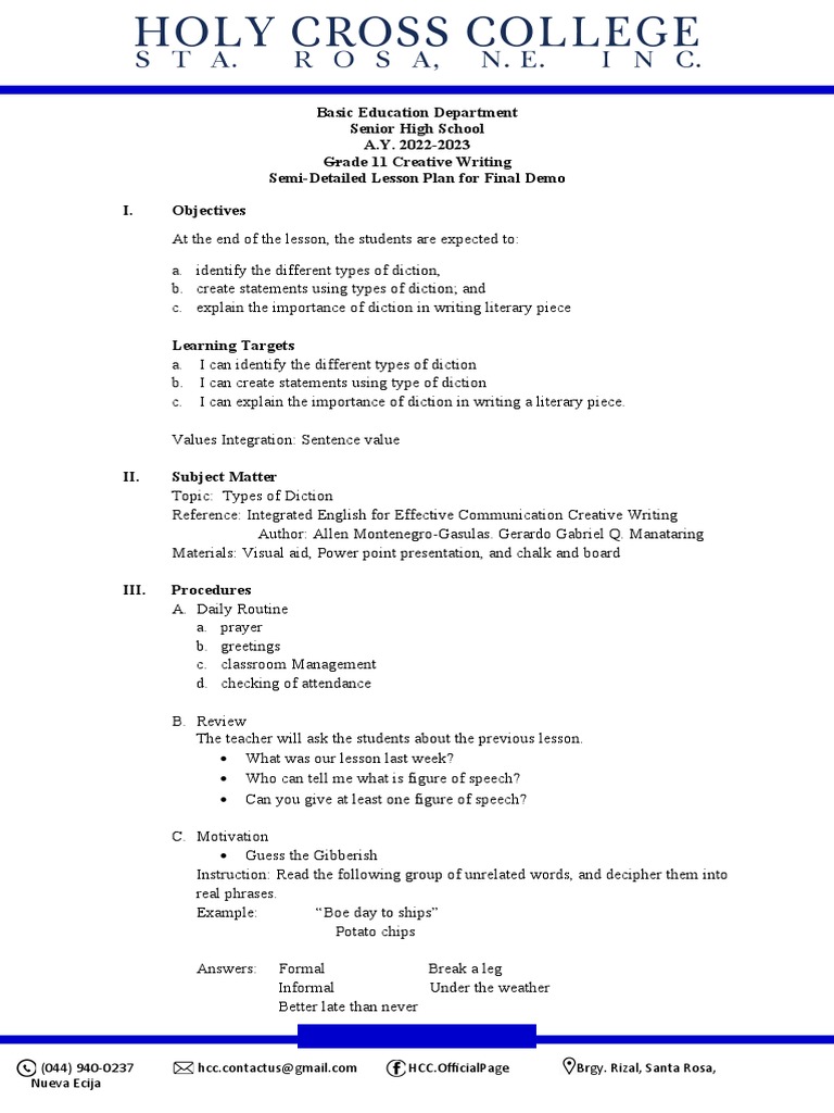 LP Diction Final Demo | PDF | Poetry | Word