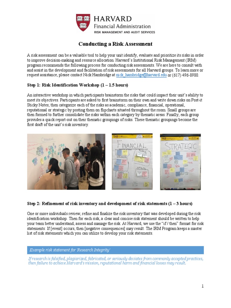 Conducting A Risk Assessment Guidance | PDF | Risk | Risk Assessment