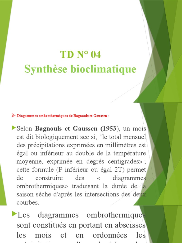 TD N 04 Bioclimatologie | PDF