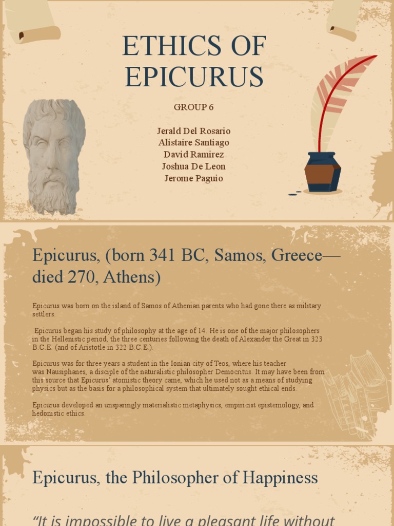 Epicurus | PDF | Pleasure | Metaphysics