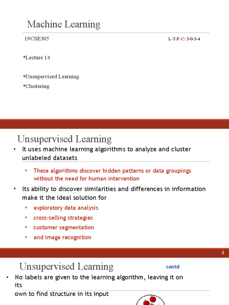 ML L14 Clustering | Download Free PDF | Cluster Analysis | Machine Learning