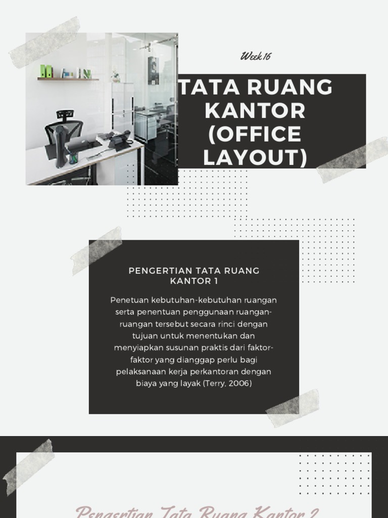 Week 15 Tata Ruang Kantor (Office Layout) | PDF