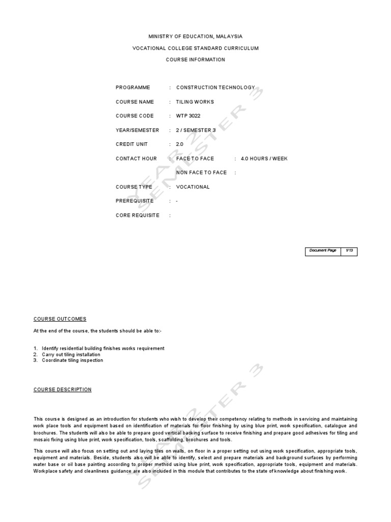 WTP 3022 Tiling Works | PDF | Tile | Economic Sectors