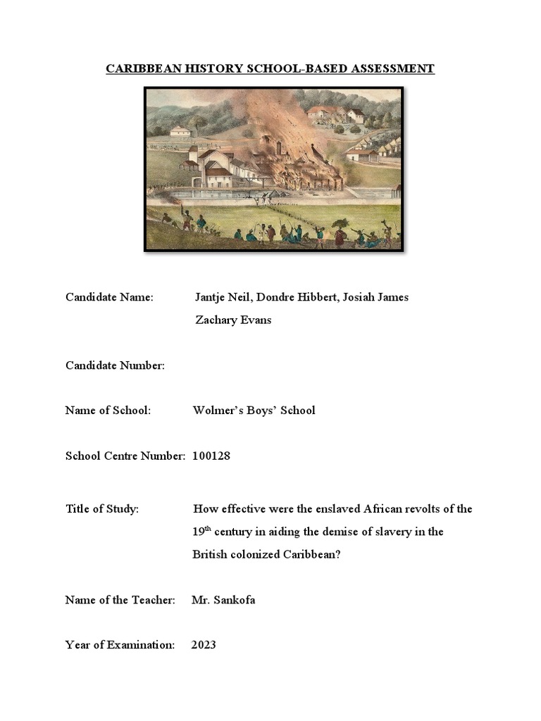 Caribbean History SBA | PDF | Sugarcane | North America