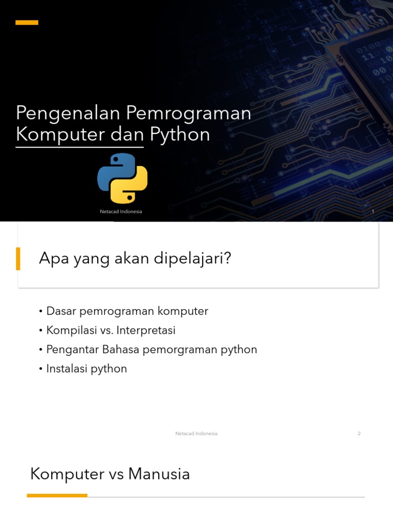 01 Pengenalan Pemograman Python | PDF