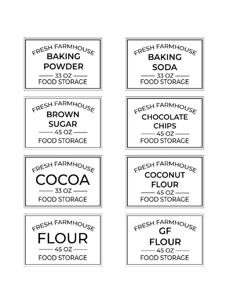 Food Storage Labels - Compressed | PDF