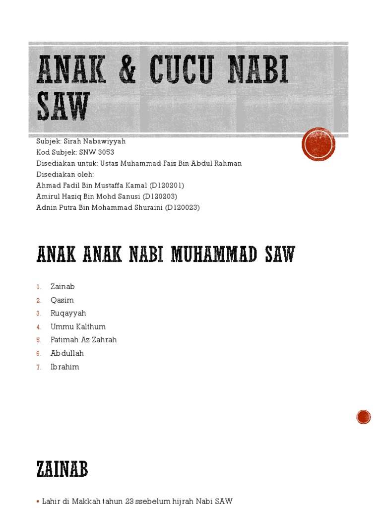 Anak Cucu Nabi Complete | PDF