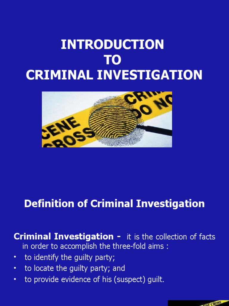 Powerpoint - Intro To Crim Invest (Anatomy of Crime) | PDF | Witness ...