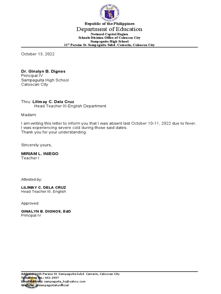 Updated Letter of Explanation Absent | PDF