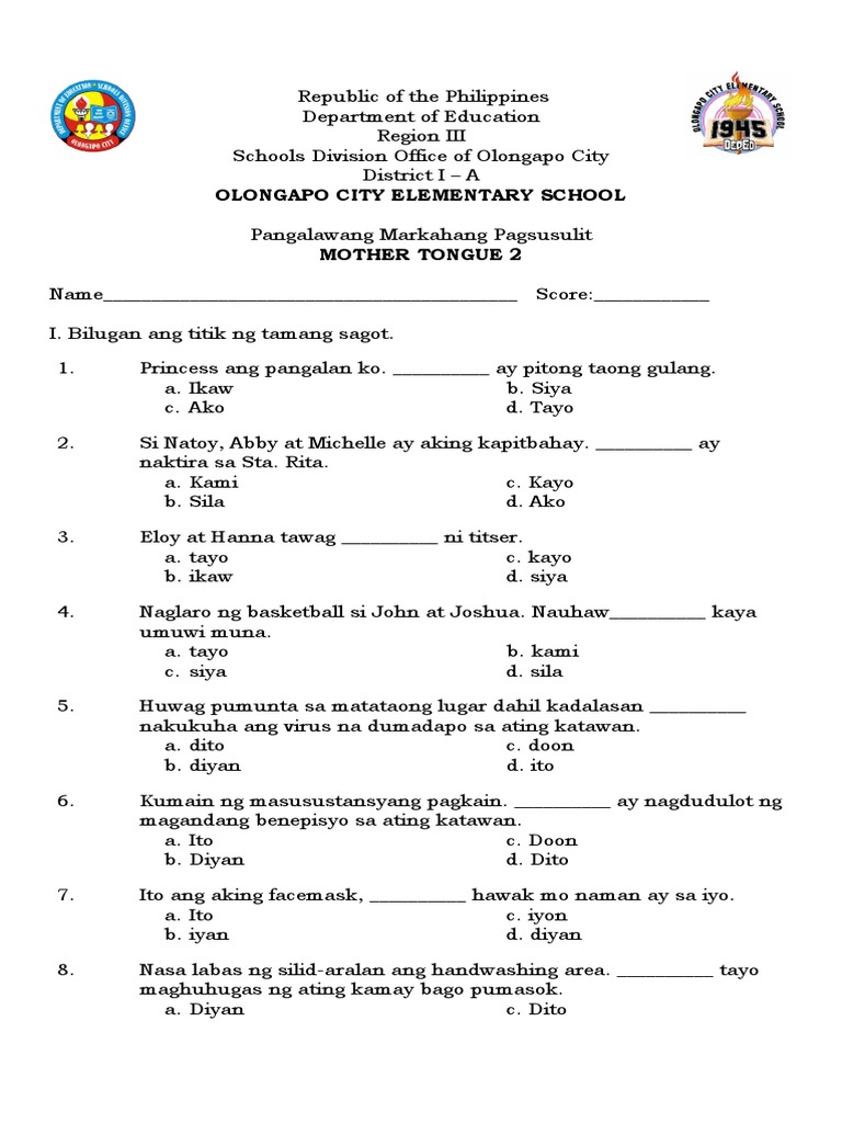 MTB 2 2nd Periodical Test | PDF