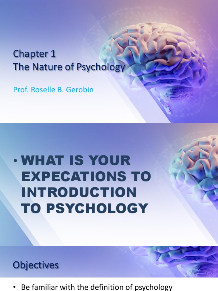 Chapter 1 - Nature of Psychology | PDF | Psychology | Cognitive Science