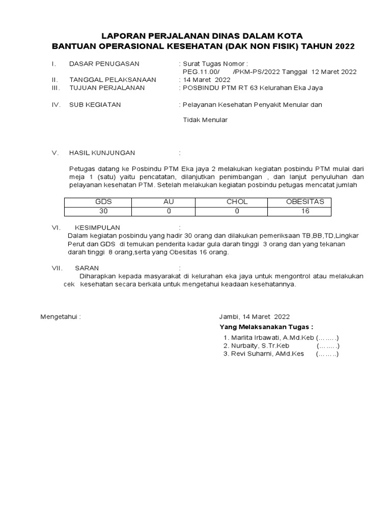 LPD Format Posbindu Kel Ej & PS | PDF