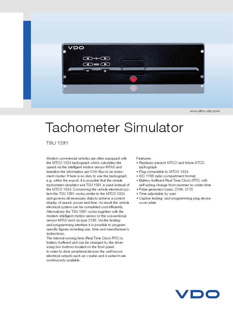 Vdo Tsu1391 | PDF | Simulation | Electrical Engineering