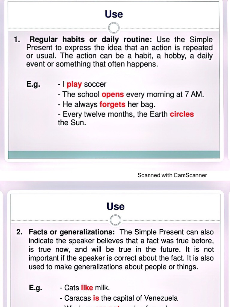 Simple Present Tense | PDF