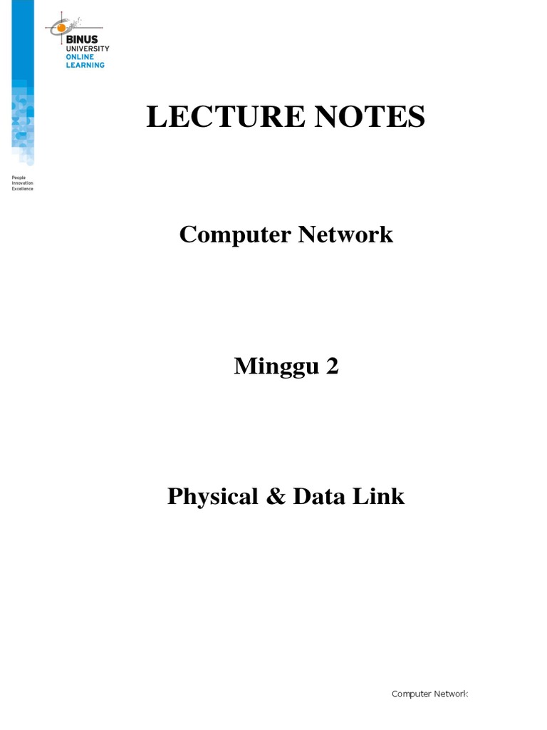 LN02-Physical & Data Link | PDF | Teknologi & Rekayasa