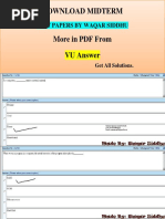 PHY101 MIDTERM SOLVED MCQS by JUNAID | PDF | Force | Acceleration