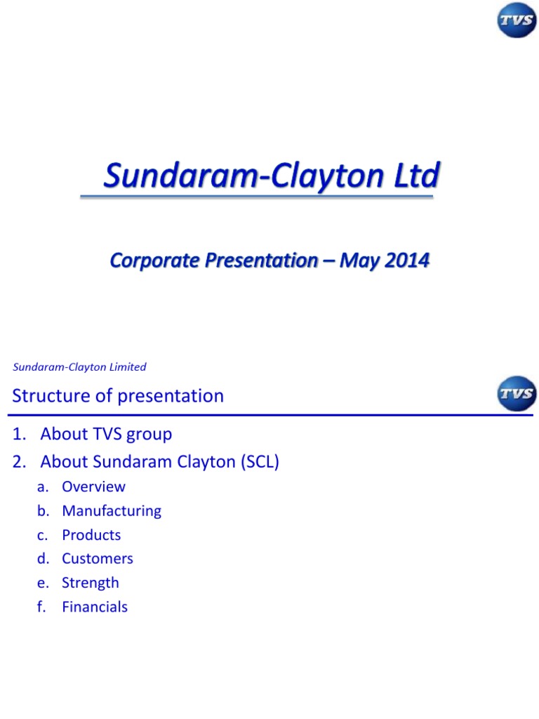 Sundaram-Clayton: TVS Group's Precision Aluminum Component Manufacturer ...