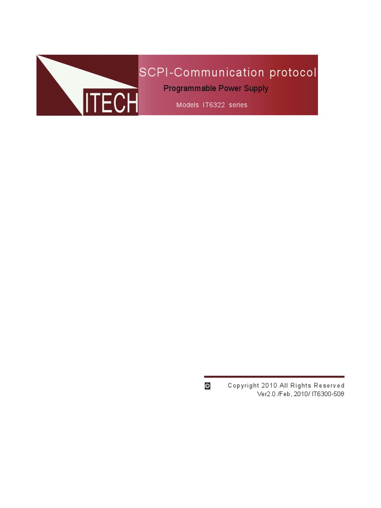 It6322 Scpi en | PDF | Power Supply | Electricity