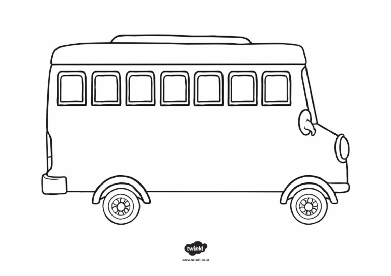T A 227 Bus Outline Colouring Page | PDF