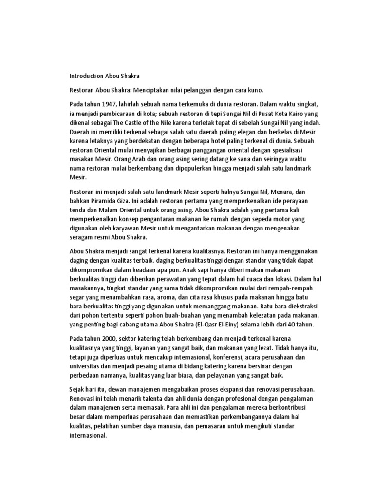 Introduction Abou Shakra | PDF