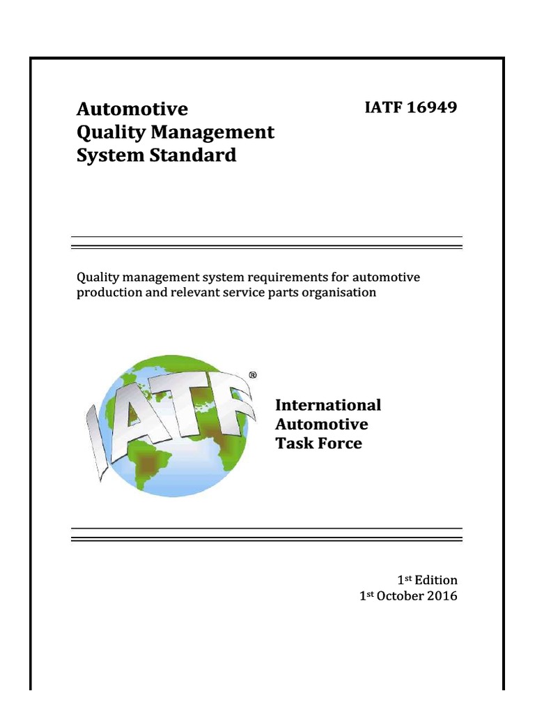Iatf 16949 2016 Soft Copypdf | PDF | Iso 9000 | Business