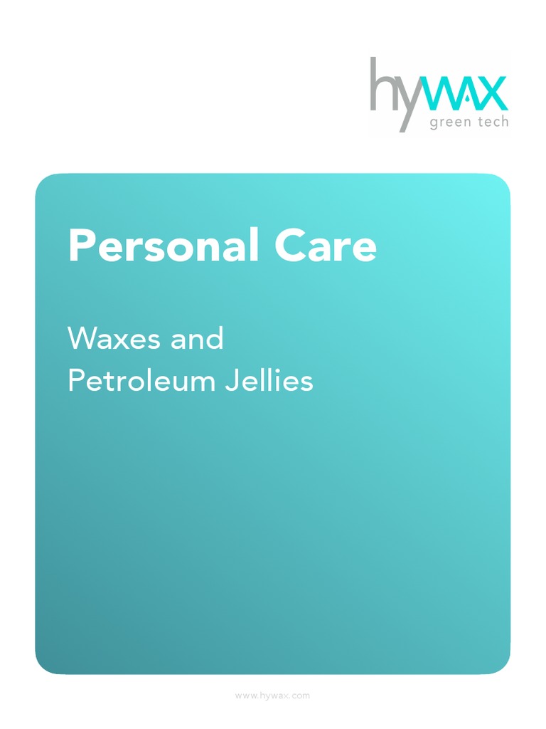 Hywax - Personal Care Brochure | PDF | Wax | Cosmetics