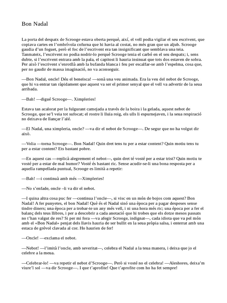 Lectura Bon Nadal | PDF