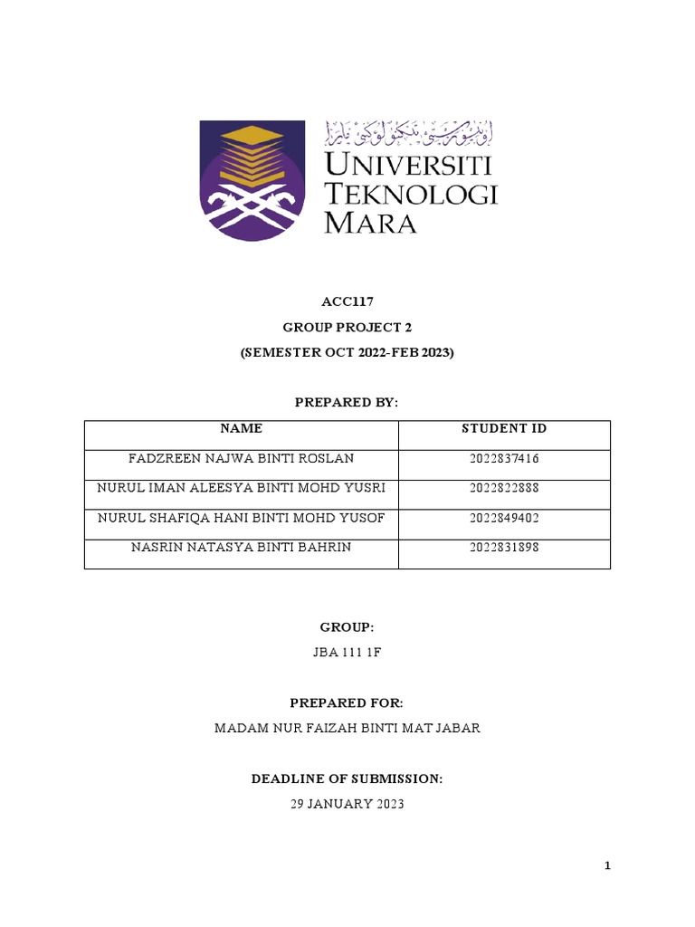 Acc 117 Assignment | PDF | Financial Services | Financial Accounting