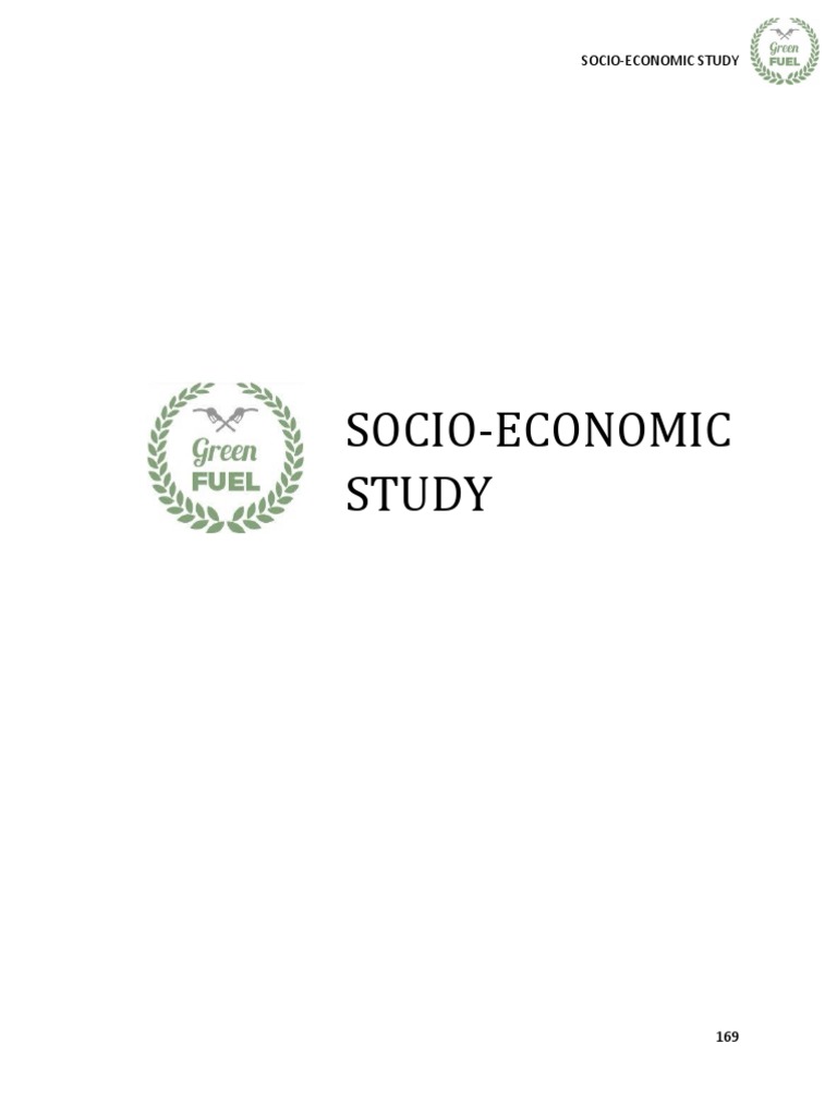 Socio-Economic Study | PDF | Sustainability | Biofuel