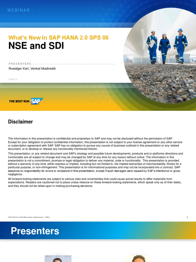 What's New in SAP HANA 2.0 SPS 06 NSE and SDI | PDF | Postgre Sql | Microsoft Sql Server