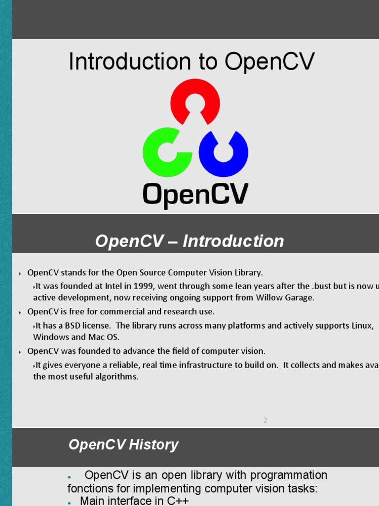 Open CVIntro | PDF | Python (Programming Language) | Software Development